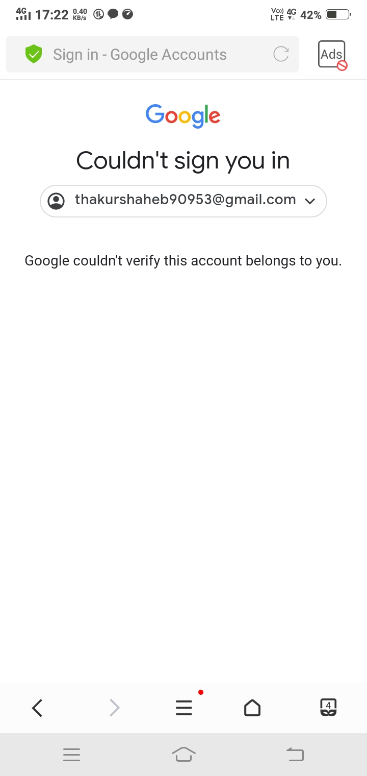 I can't sign in my Google account. I can't reset my password by ...