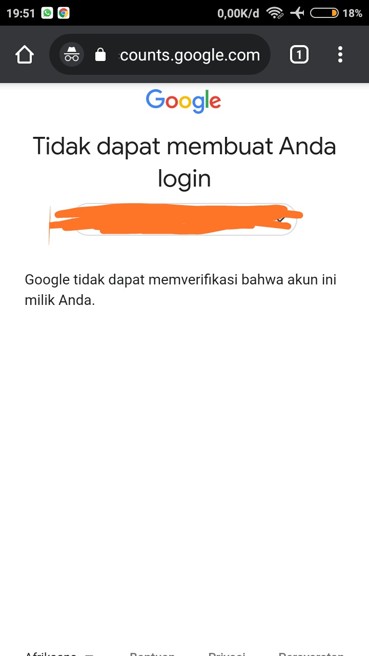 Google tidak dapat memverifikasi bahwa akun ini milik Anda - Komunitas ...