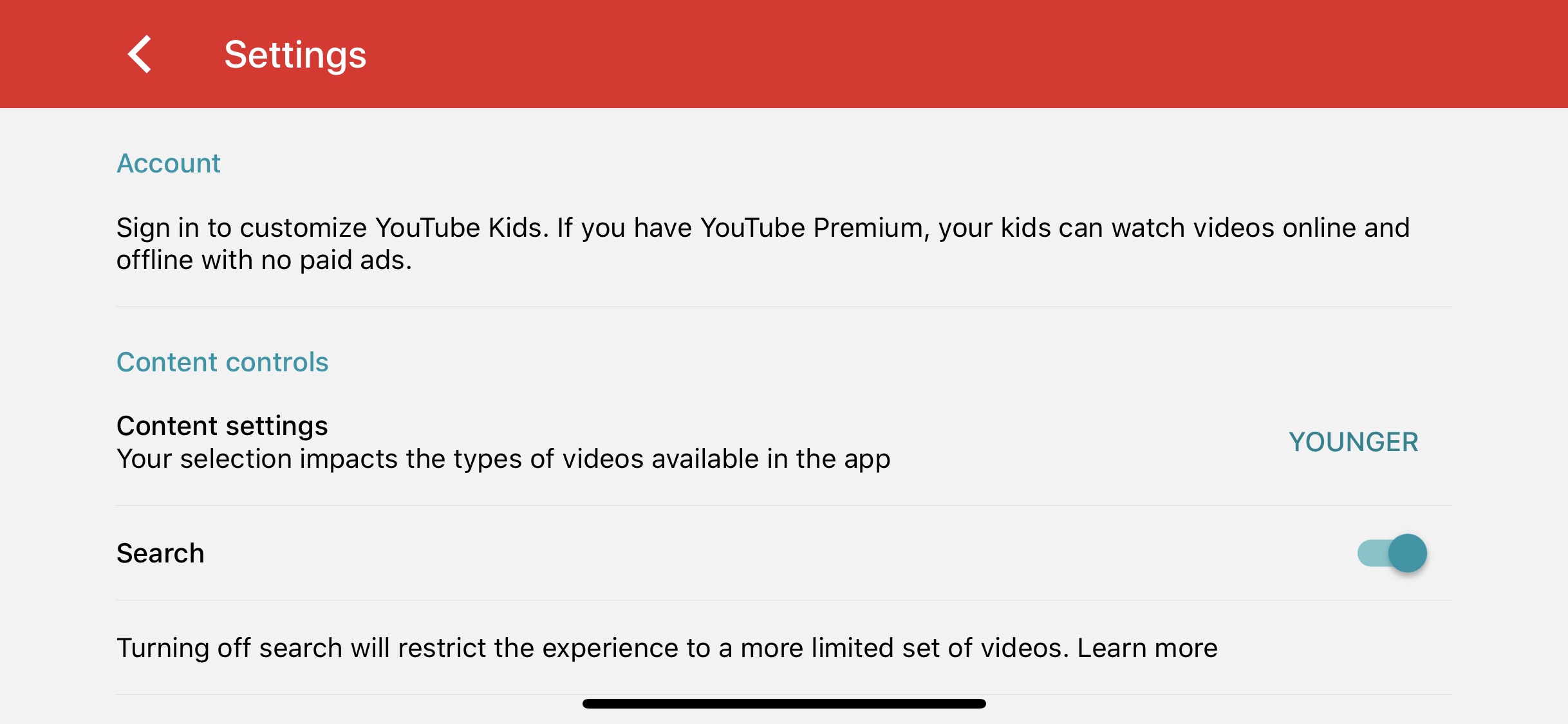 Approved content only - YouTube for Families Community