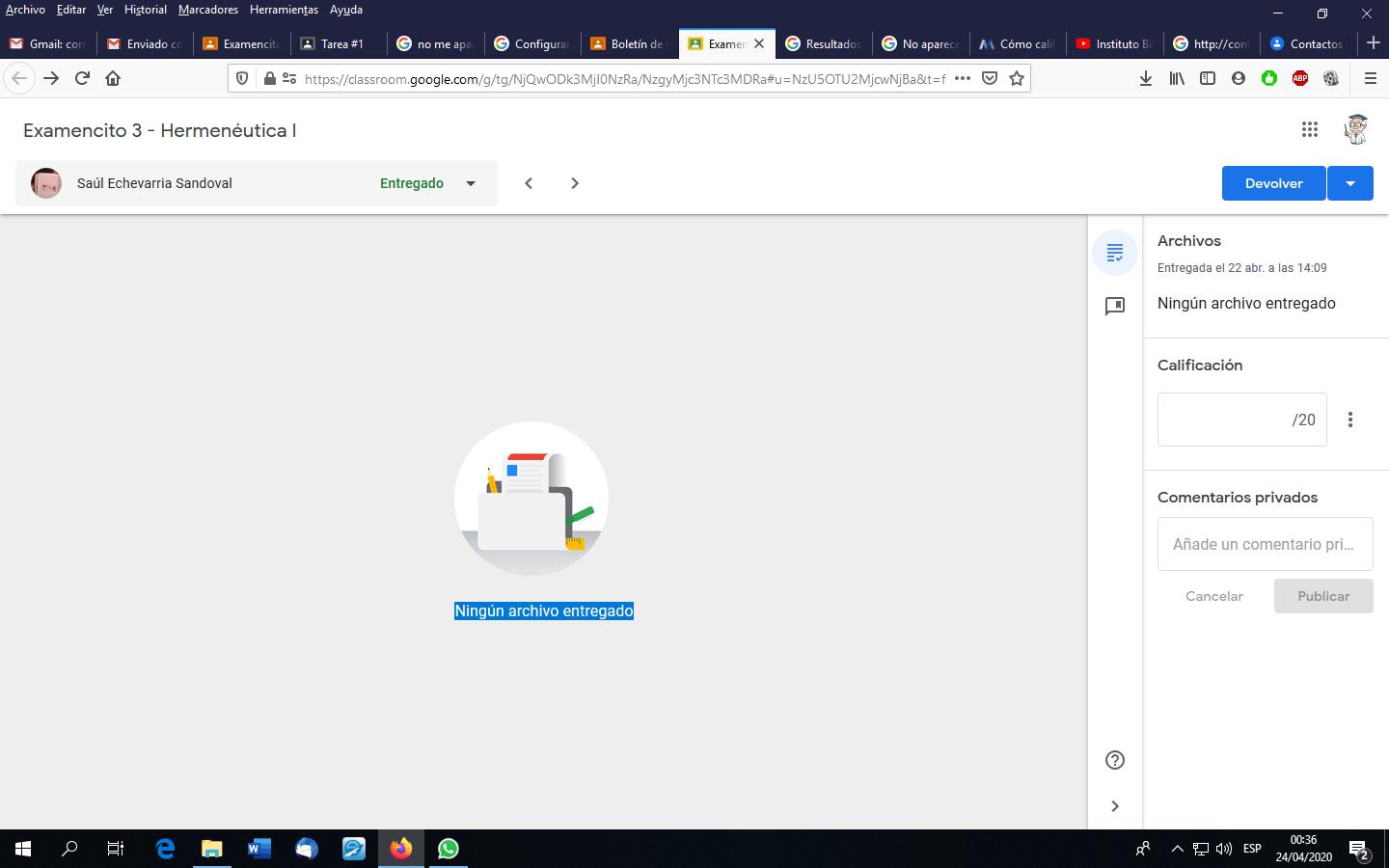 No aparece la tarea de los alumnos como entregada - Google Classroom ...