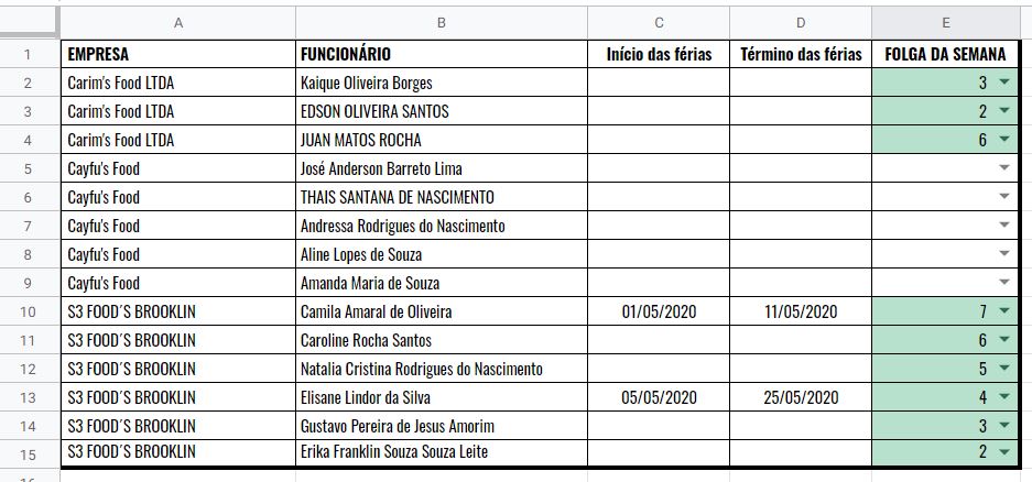 contratar Ultrapassar Penélope planilha calculo ferias fotografia ...