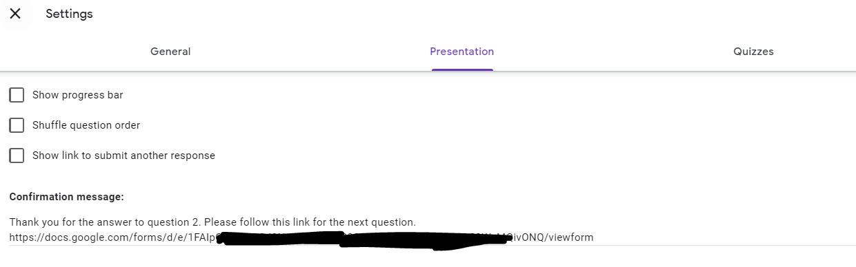 How to submit sections one after the other for a quiz - Google Docs ...
