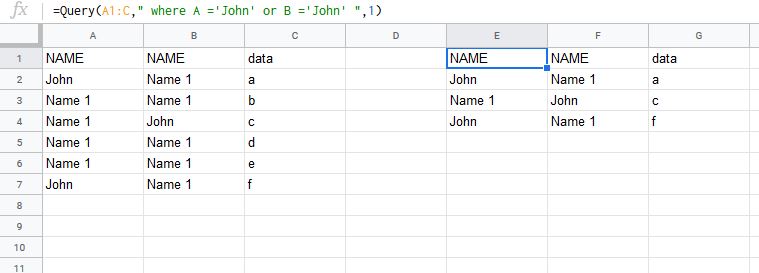How to filter based on two columns - Google Docs Editors Community
