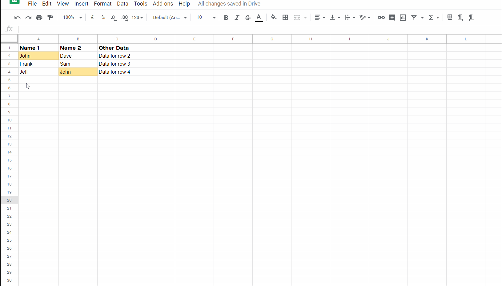 How to filter based on two columns - Google Docs Editors Community
