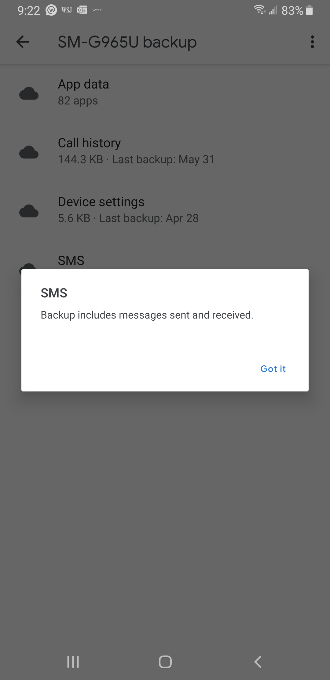 Is there any way to recover/restore messages after a factory reset of ...
