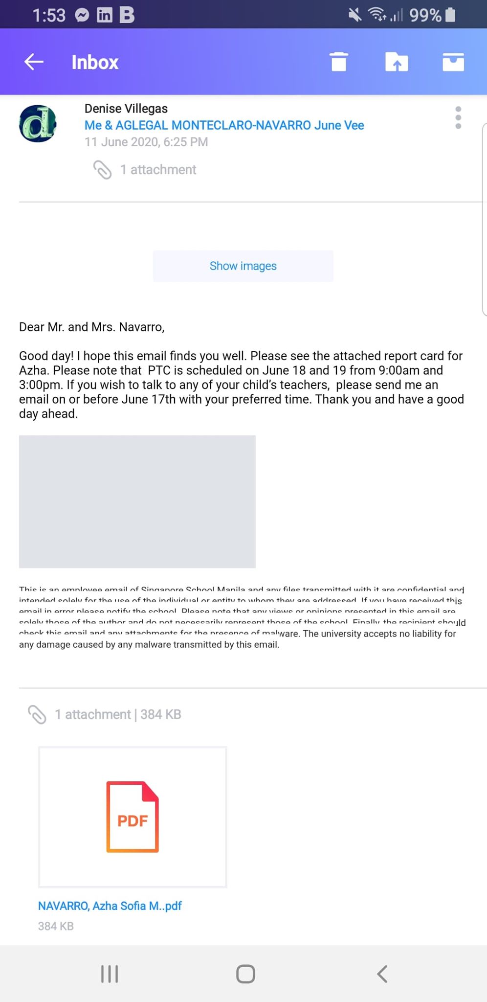 Attachment is missing from email - Gmail Community