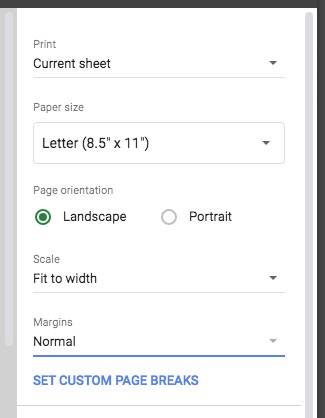 How do you remove headers/footers from a Google Sheets document when exporting as PDF/printing ...