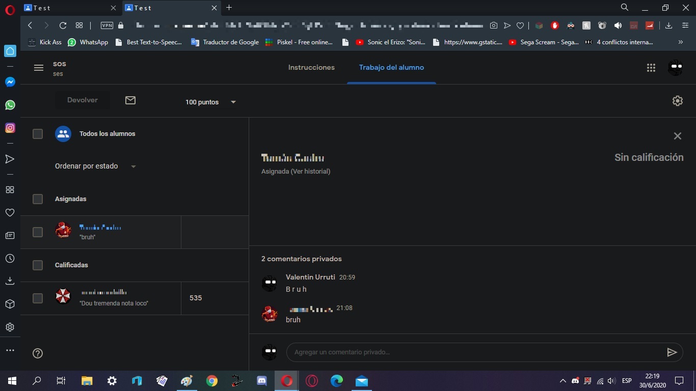 No aparece la tarea de los alumnos como entregada - Google Classroom ...