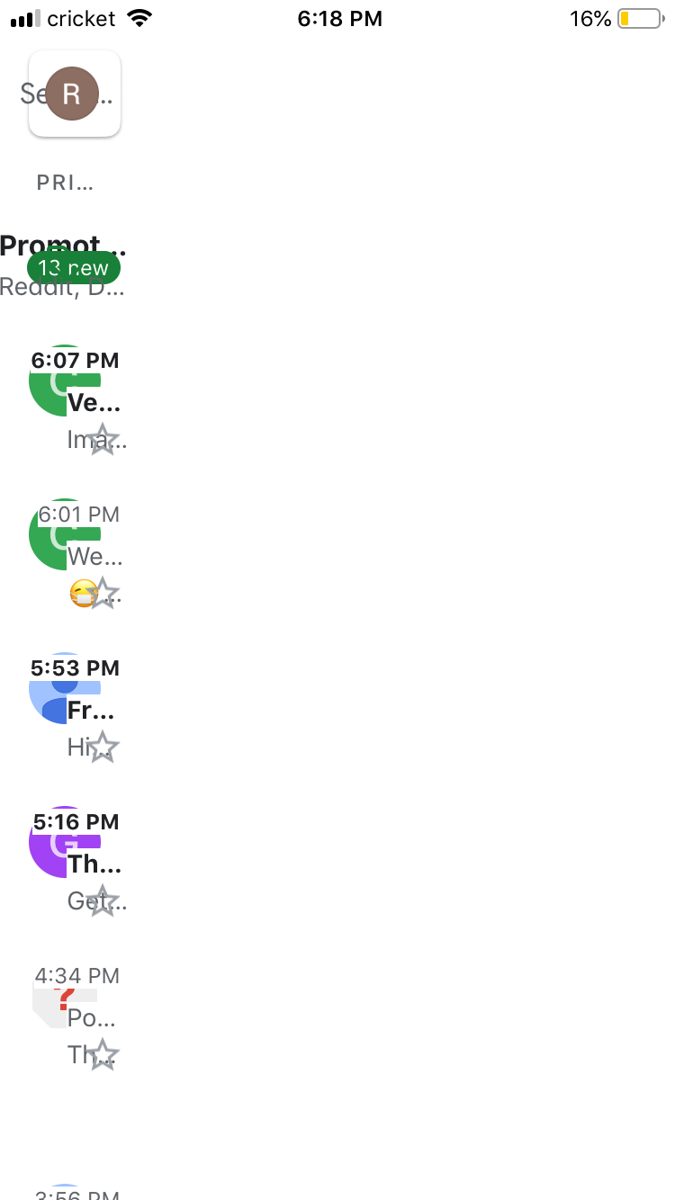 On gmail app, how do I get a FULL screen and NOT a SPLIT screen on my ...