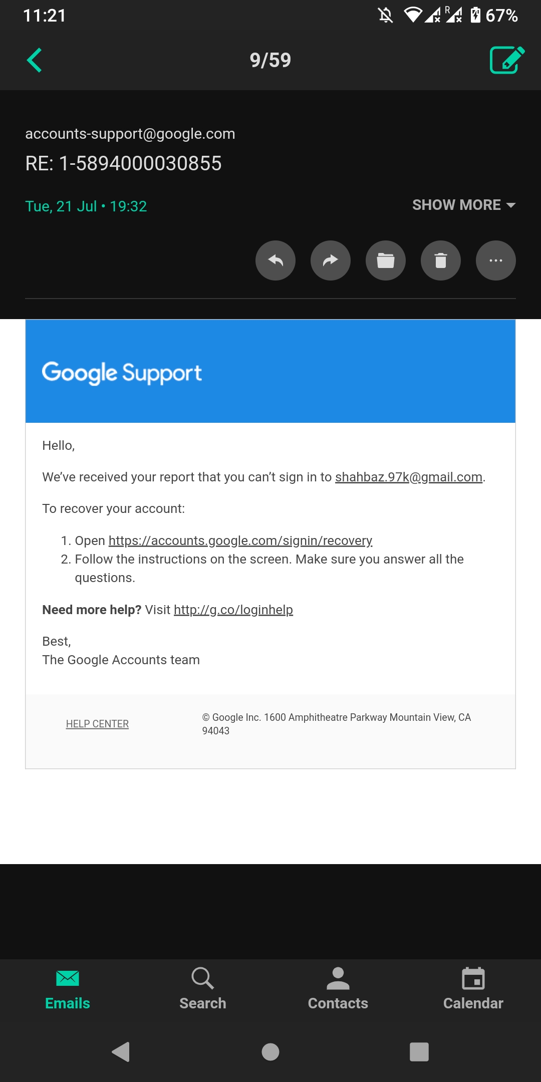 Google Account Disabled due to suspicious activity. Now I can't recover ...