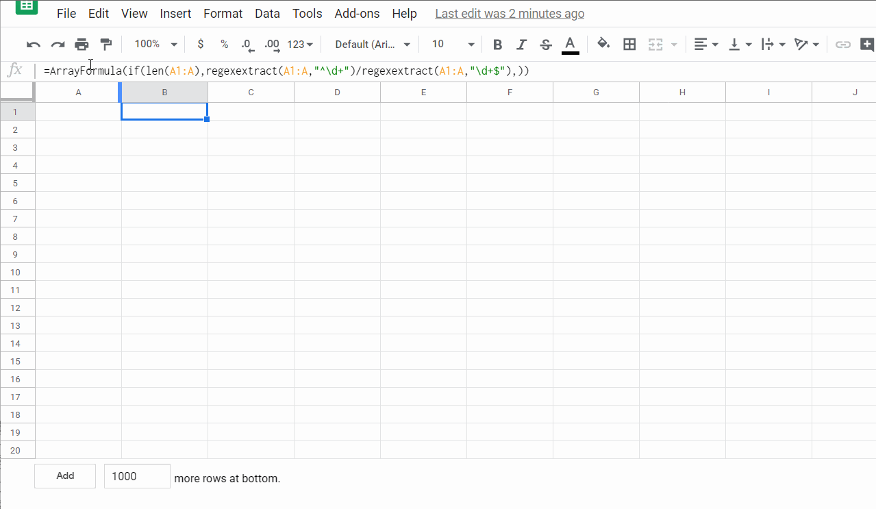 Fraction to Percent - Google Docs Editors Community