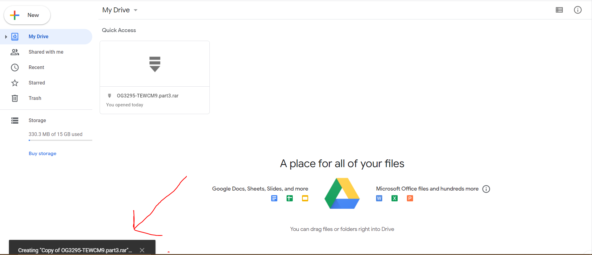 error creating copy - Google Drive Community