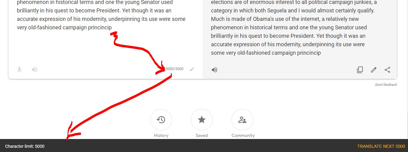 What is the limit of words that can be translated? - Google Translate ...