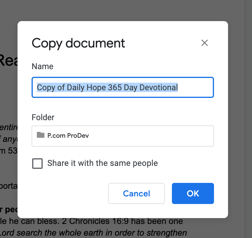 I want to make a copy of an edited document that contains all the ...