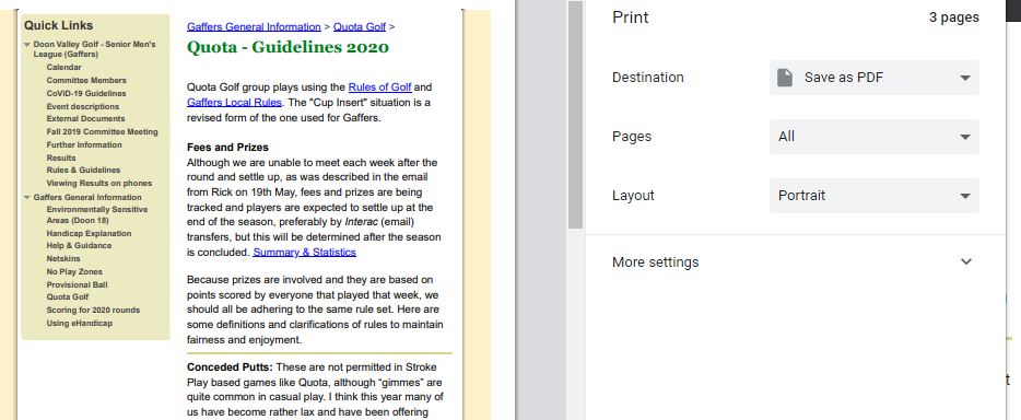 How Can I Print A Sites Page Without The Sidebar Navigation Overwriting The Left Hand Side