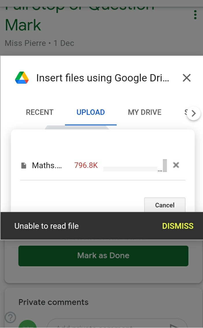 The pdf files in my mobile are not uploading when im choosing to upload ...