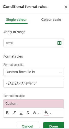 Conditional formatting for entire sheet - Google Docs Editors Community