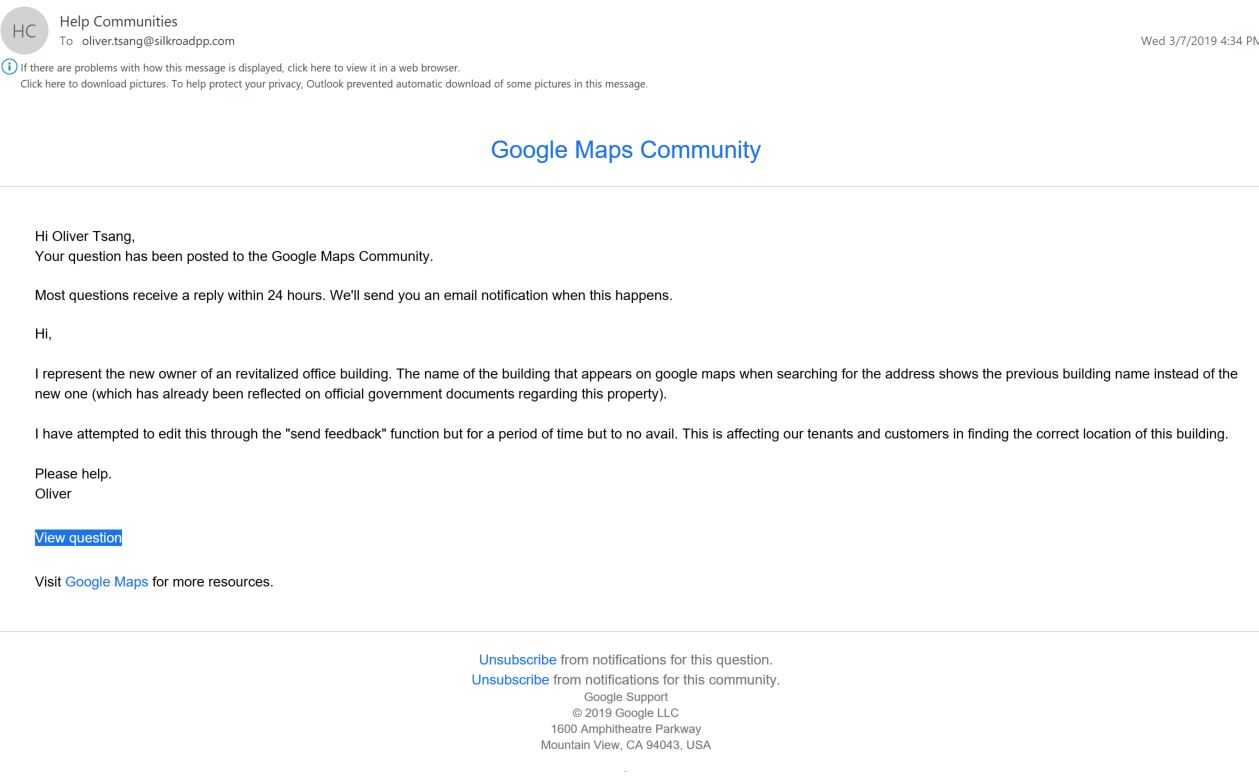 How do you update/change a building's name on google maps? - Google ...