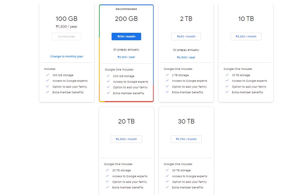 Want additional space on Google One 2TB plan. What is the process for ...