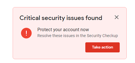 "Critical security issues found" - not going away even after 'Secured ...