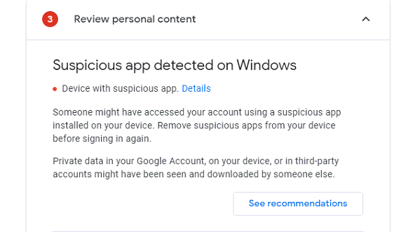 "Critical security issues found" - not going away even after 'Secured ...