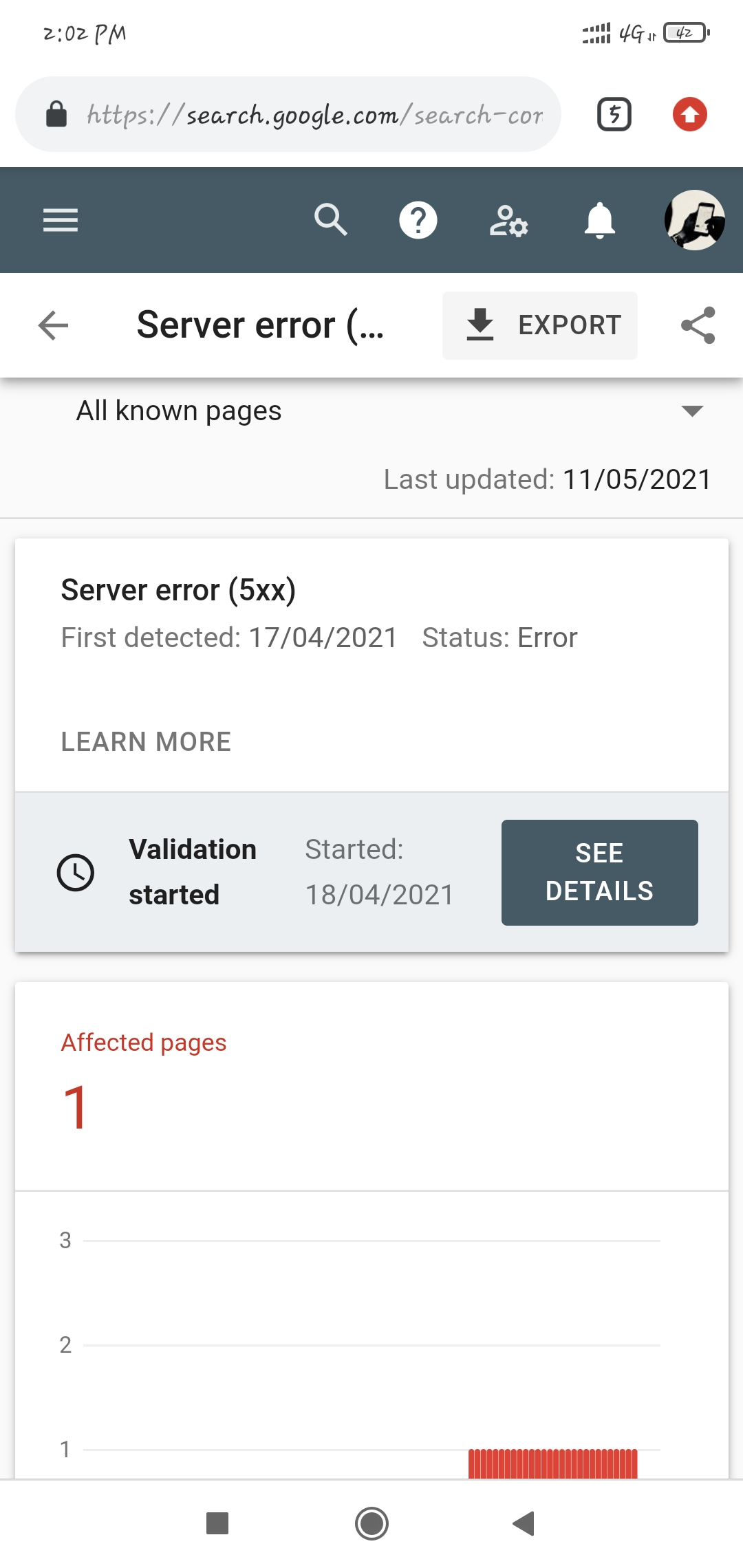 The server error 5xx issue detected on my blogger blogspot Site and ...