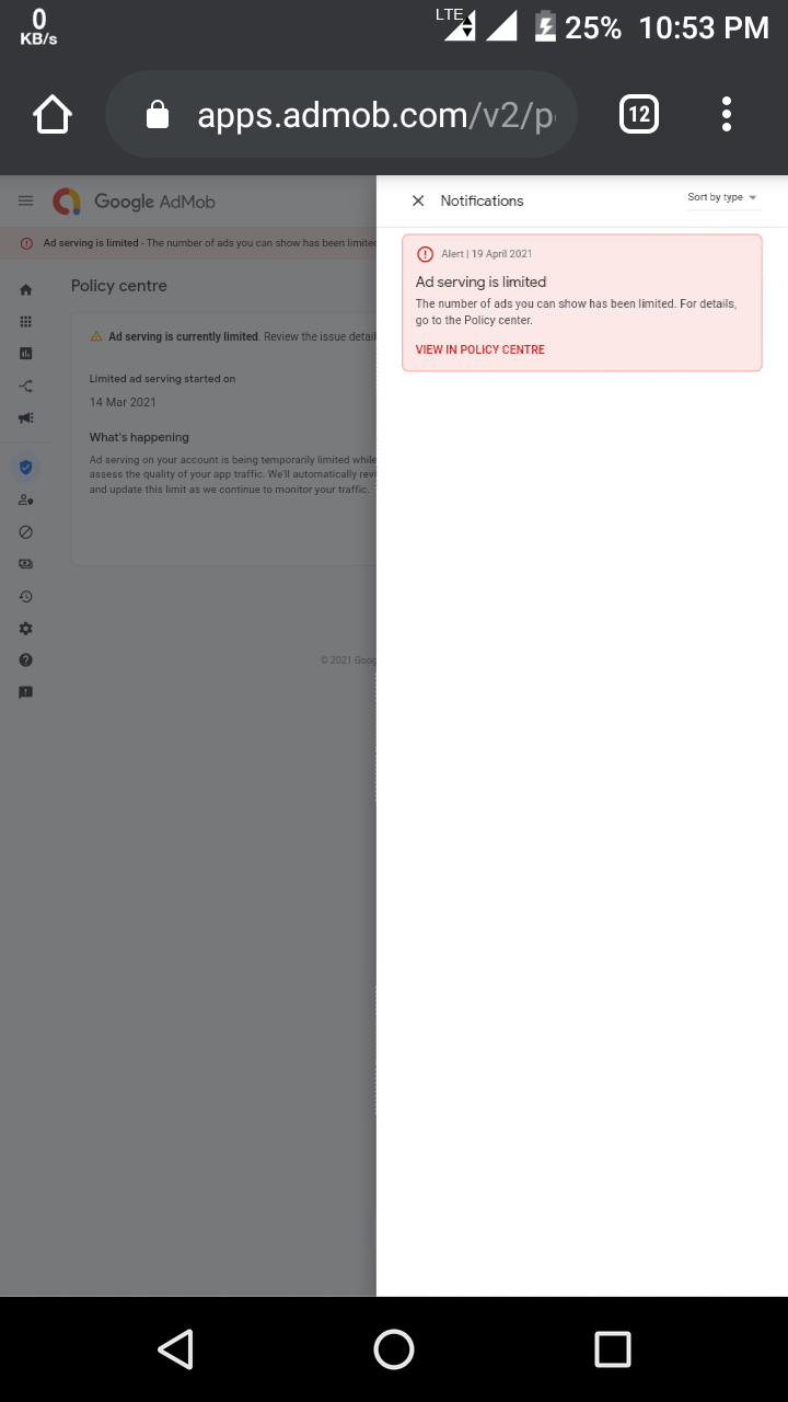 My Admob Account Continuesly changing ads limited date - Google AdMob ...