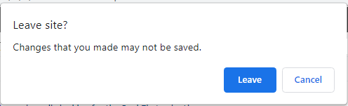 'Leave site?' popup question remains unanswered more than 12 months ...