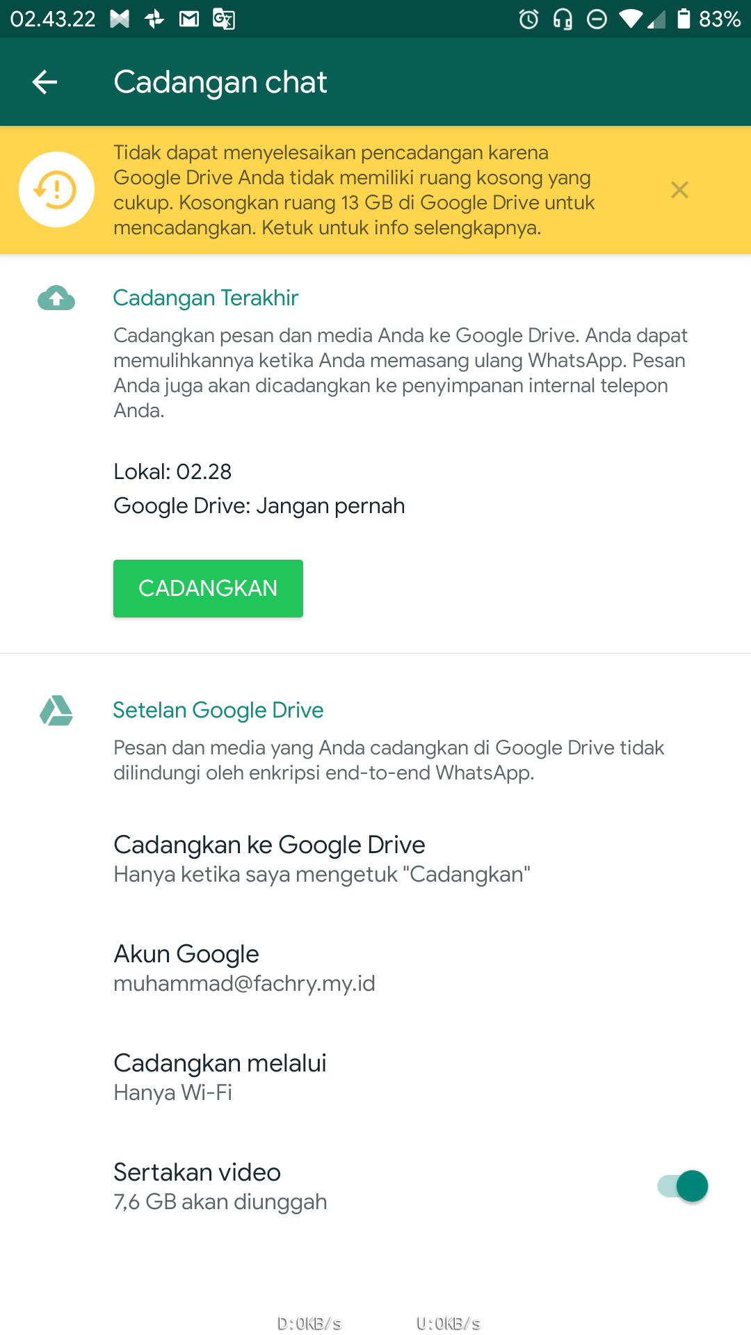 WhatsApp Backup Take Space Google Drive Google Workspace Admin Community