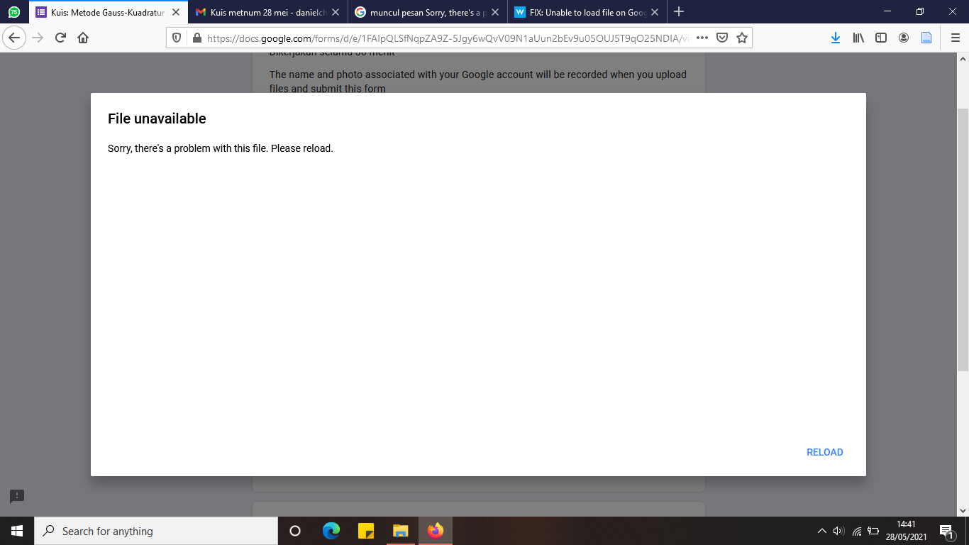 "Sorry, there's a problem with this file.Please reload"appearswhen i ...