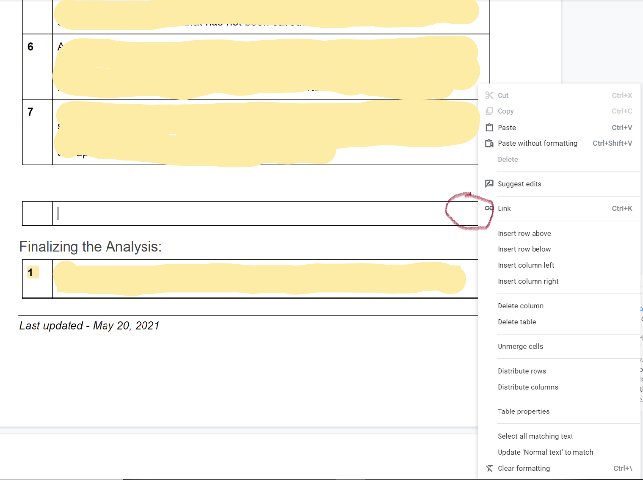 I Cannot Delete A Row In Google Docs Google Docs Editors Community
