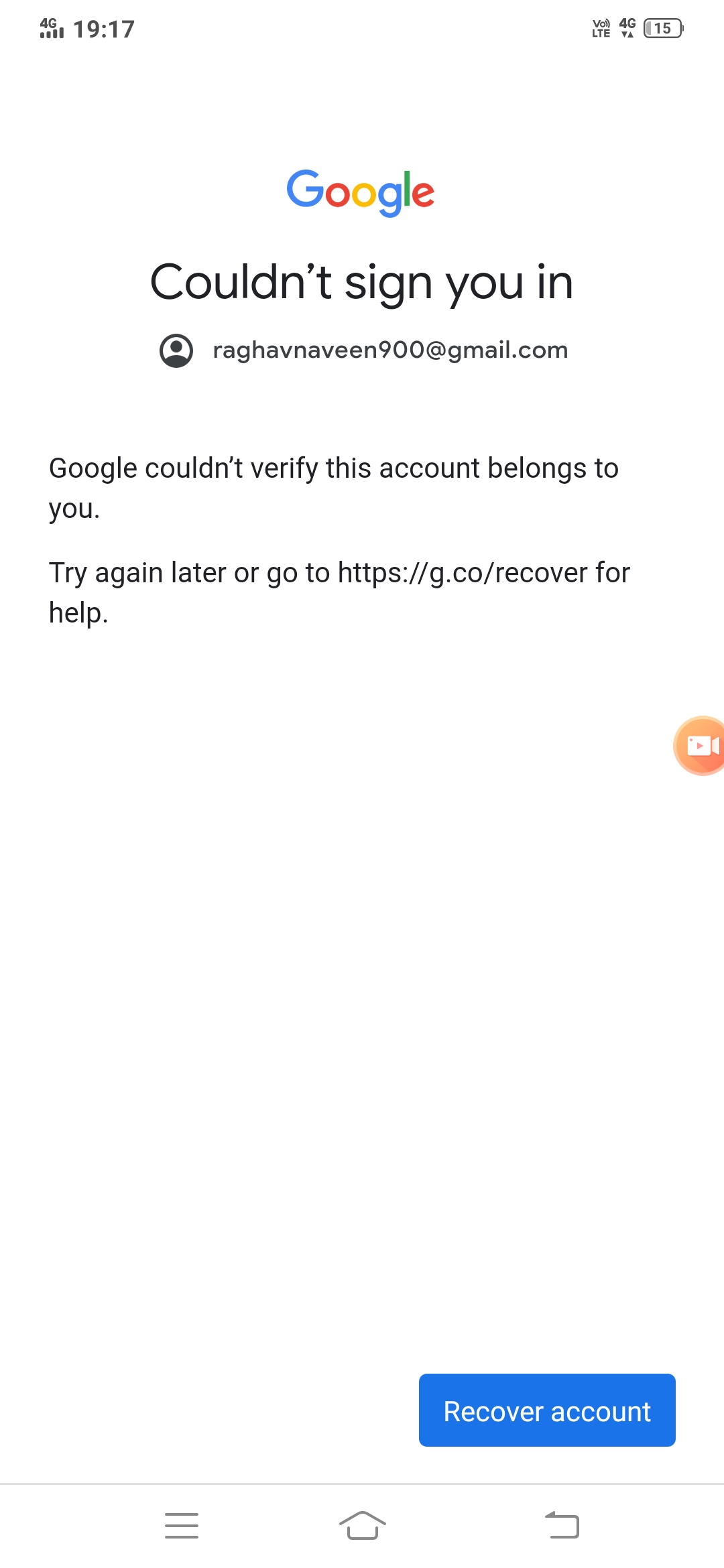 Hello I'm not able logging in my old gmail I'd because of two steps ...