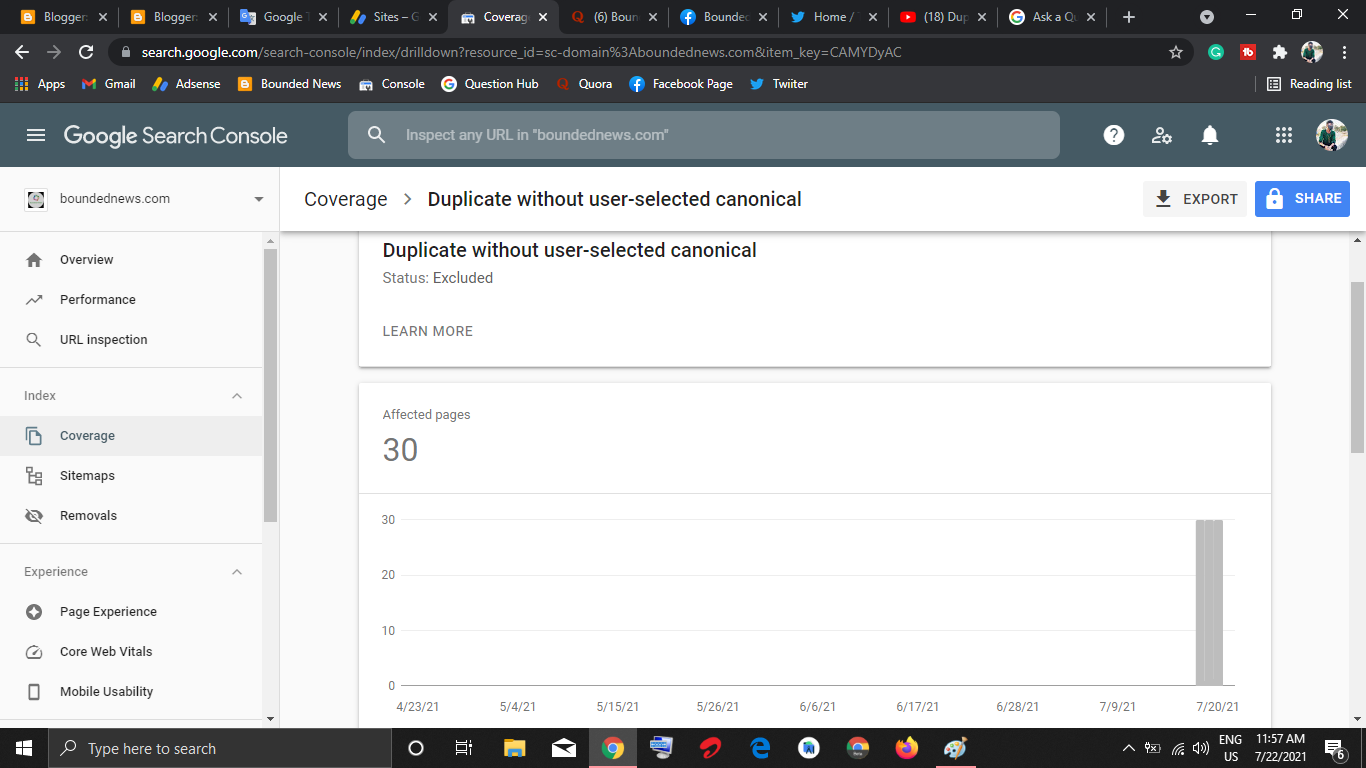 Duplicate without user-selected canonical - Google Search Central Community