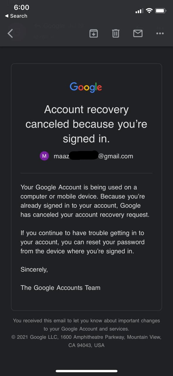 Gmail Account Recovery - Google Account Community