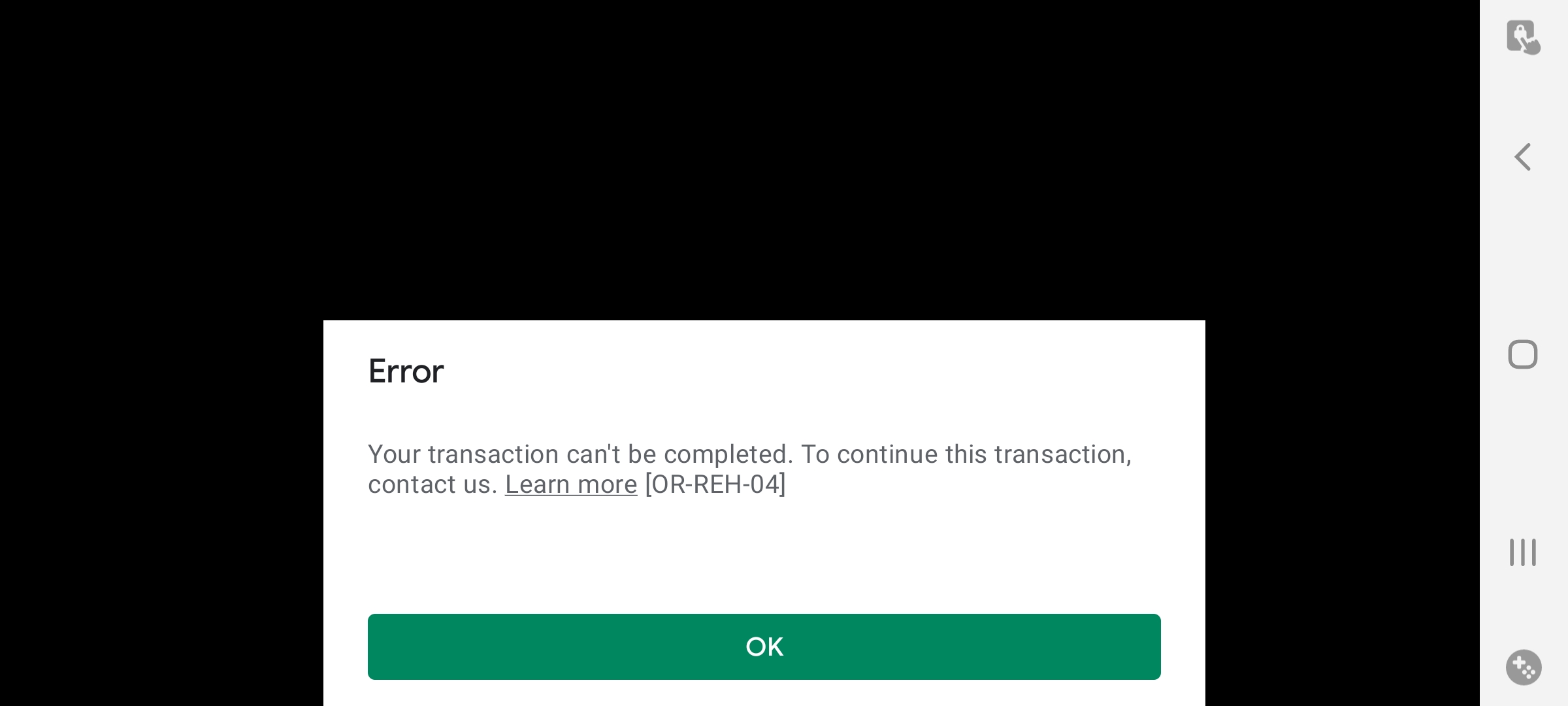 Payment Error OR-REH-04 - Google Play Community