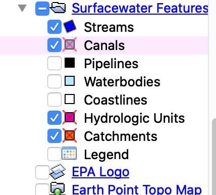Layers icons have a red X and are not showing up on map - Google Earth ...