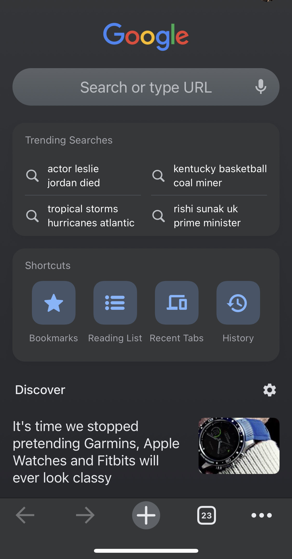 New tab page showing box for trending searches and shortcuts - Google Chrome Community