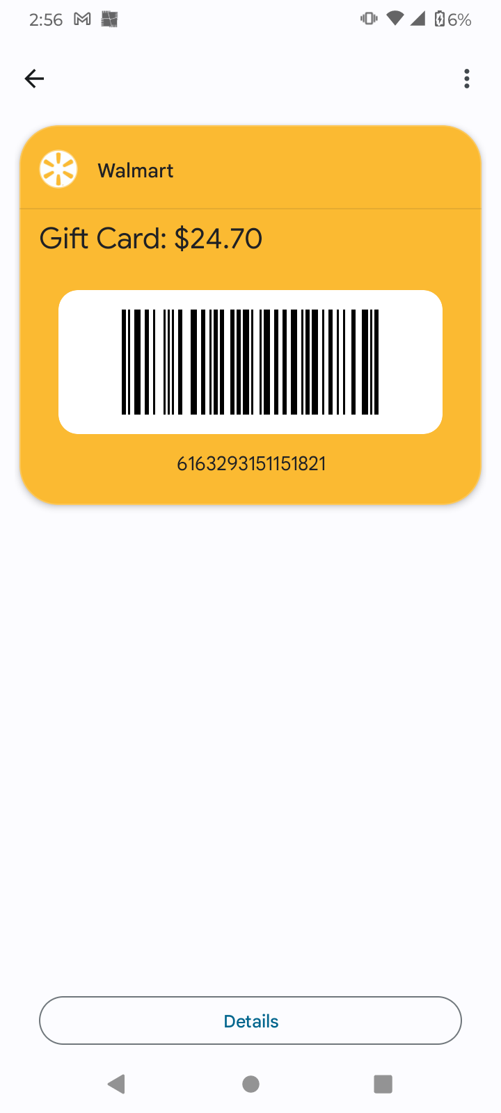 Walmart Gift Card Number