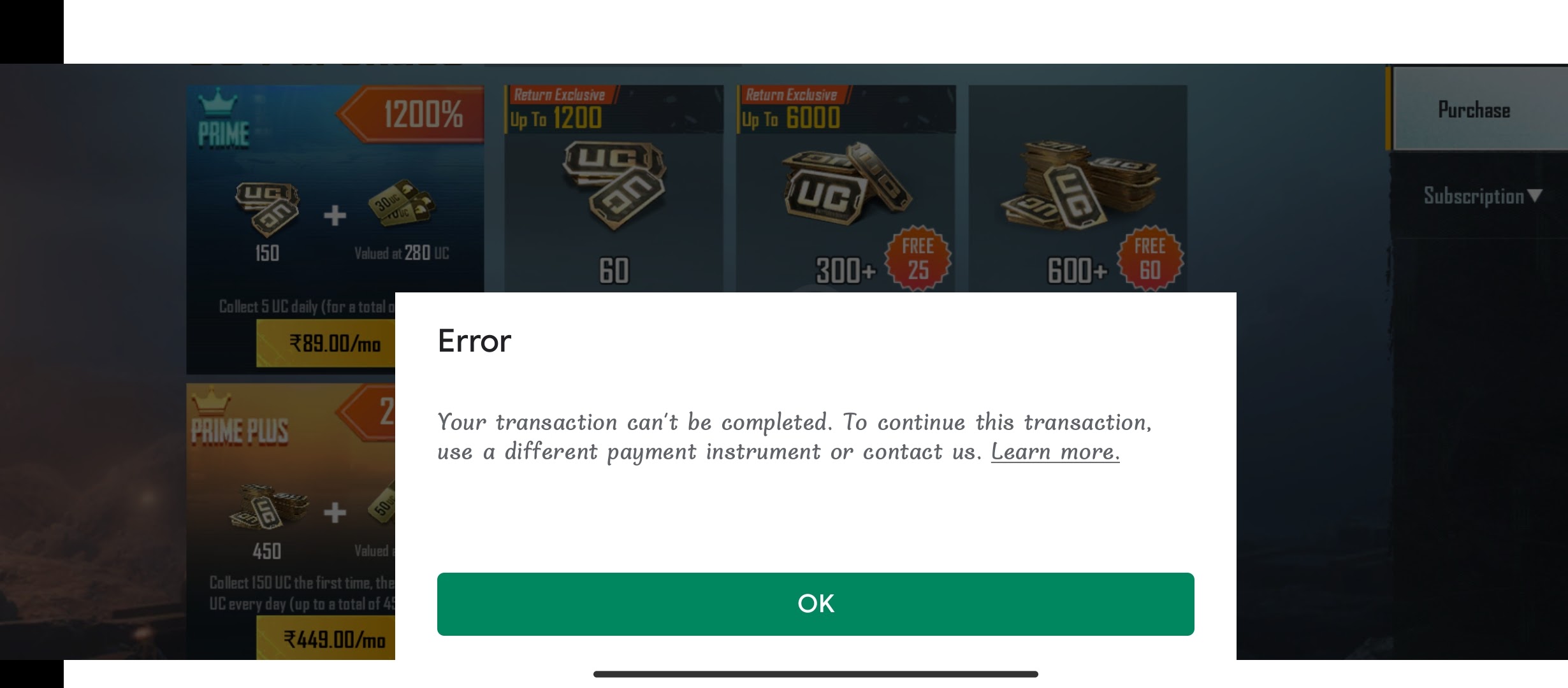 Your transaction can't be completed - Google Play Community Your transaction can't be completed - Google Play Community