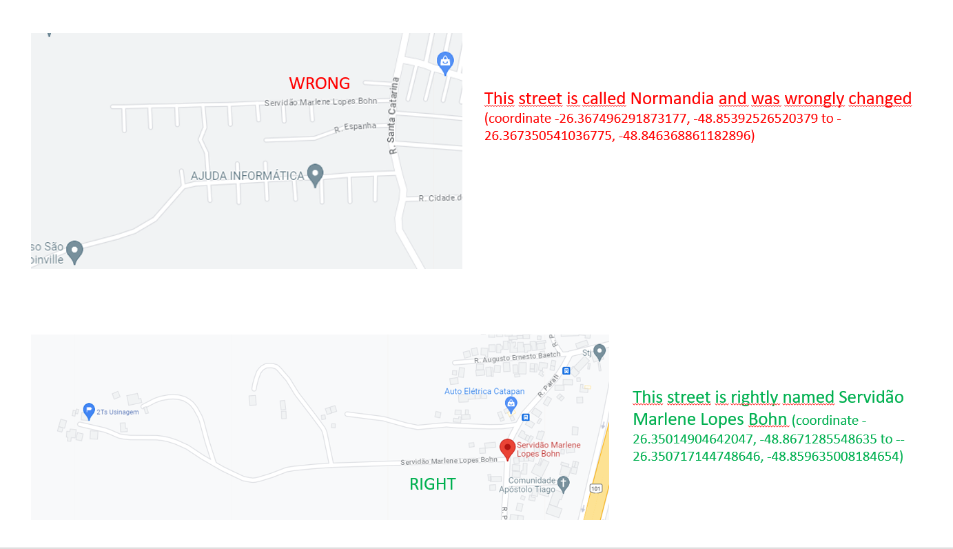 Two streets with same name - Google Maps Community