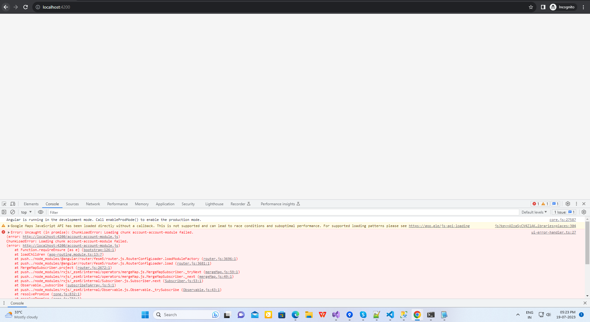ChunkLoadError: Loading chunk account-account-module failed. - Google ... ChunkLoadError: Loading chunk account-account-module failed. - Google ...