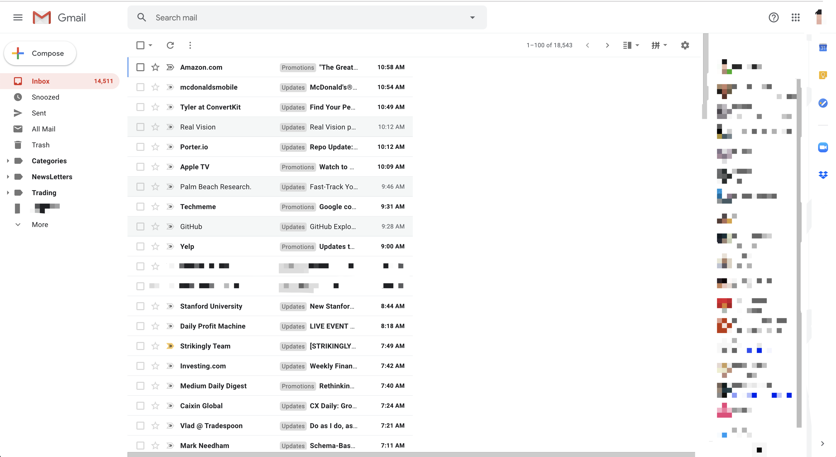 Gmail inbox window overlay looks odd - Gmail Community