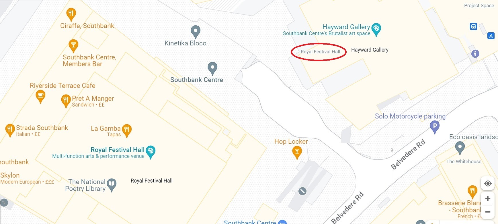 Royal Festival Hall Map