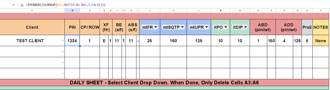 I am looking to incorporate a dropdown function in a printable sheet that references a master ...