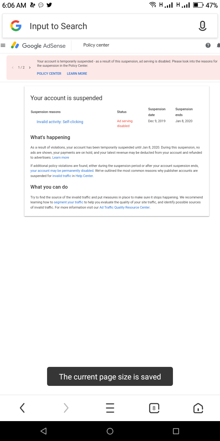 Temporary suspend AdSense account for 30 days but now complete my ...