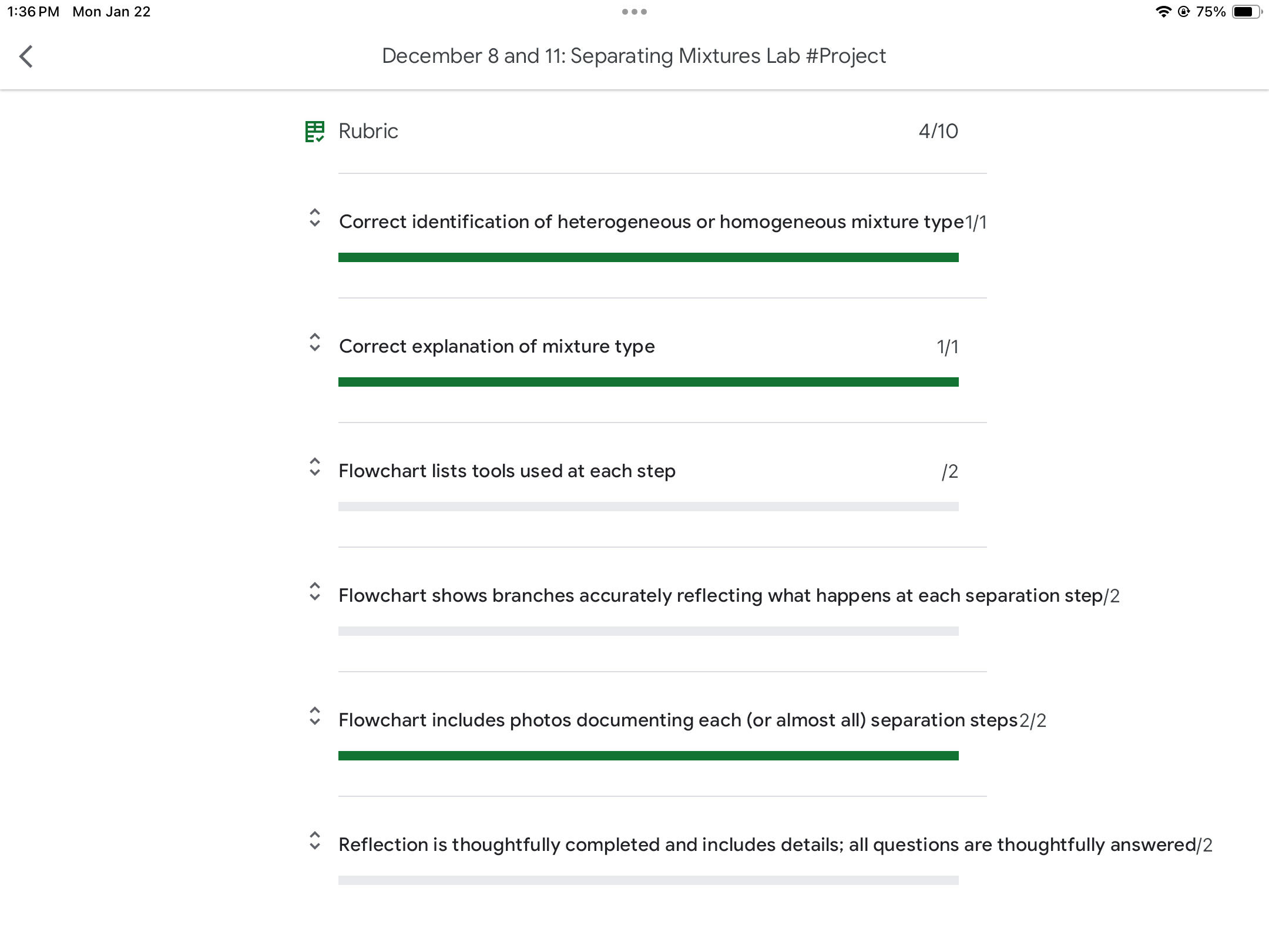Lab Safety Poster Rubric