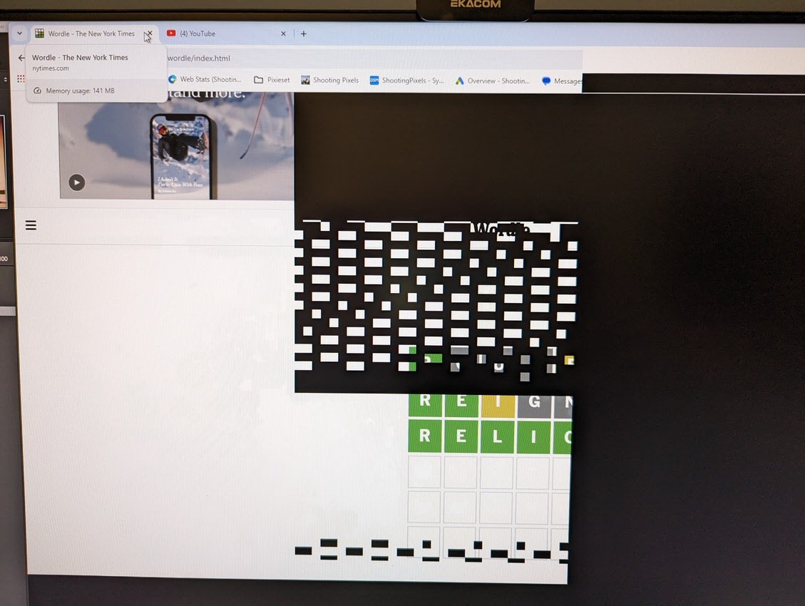 Random display corruption when scrolling or moving the pointer on/off ...