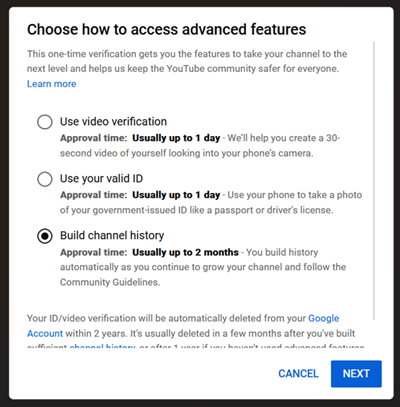 Community tab enable, By activating advanced features on the channel ...