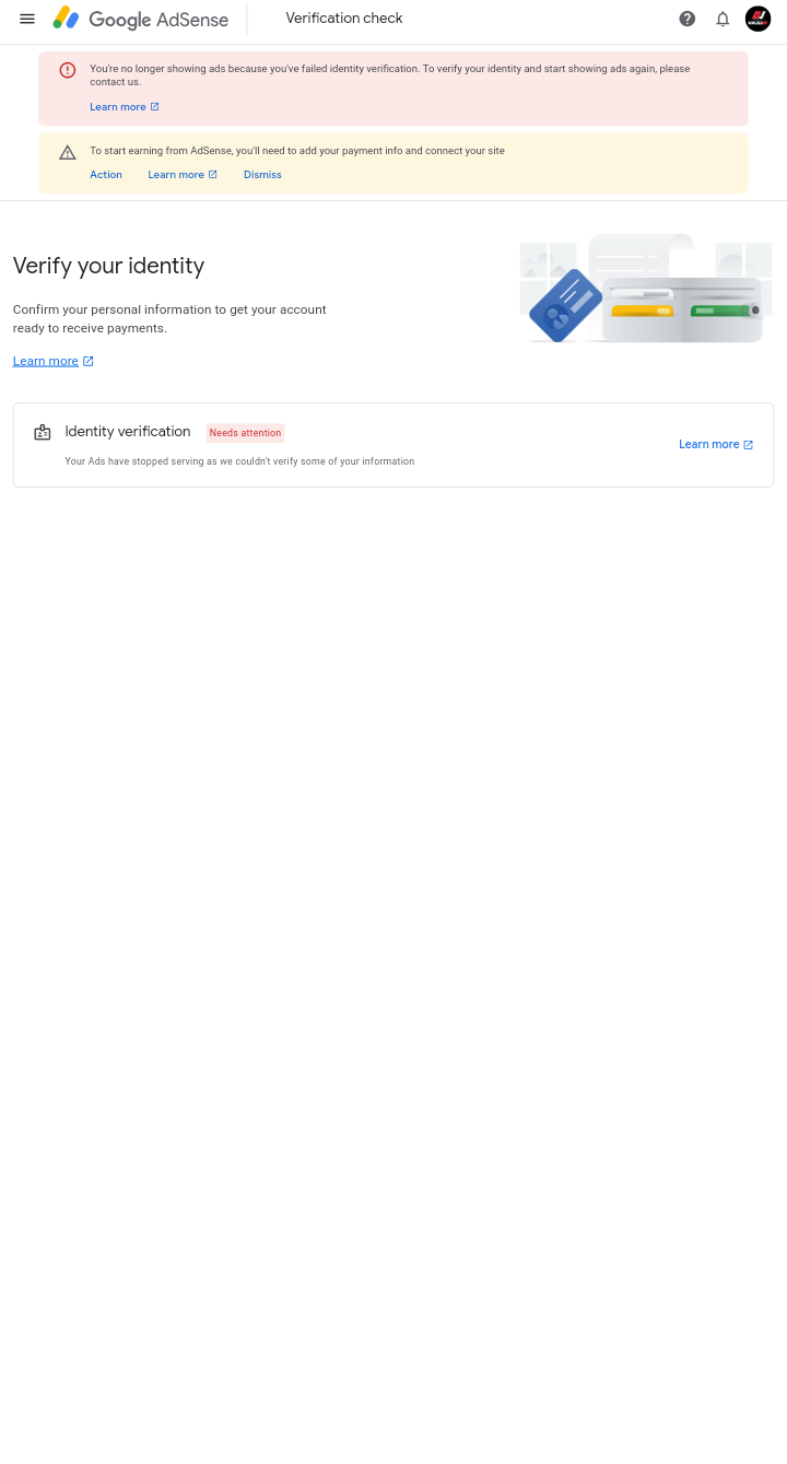 Identify verification - Google AdSense Community