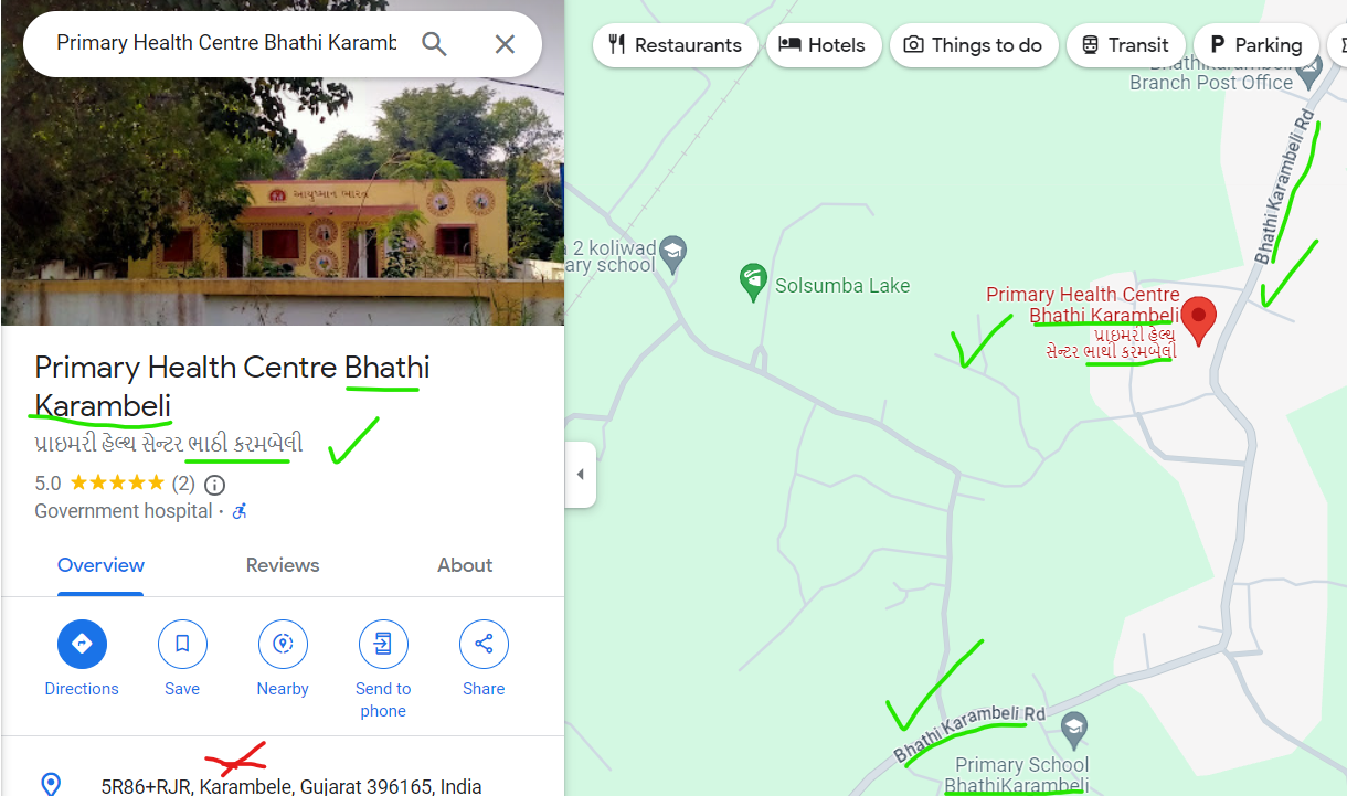 wrong name of village in both language. please correct - Google Maps ...